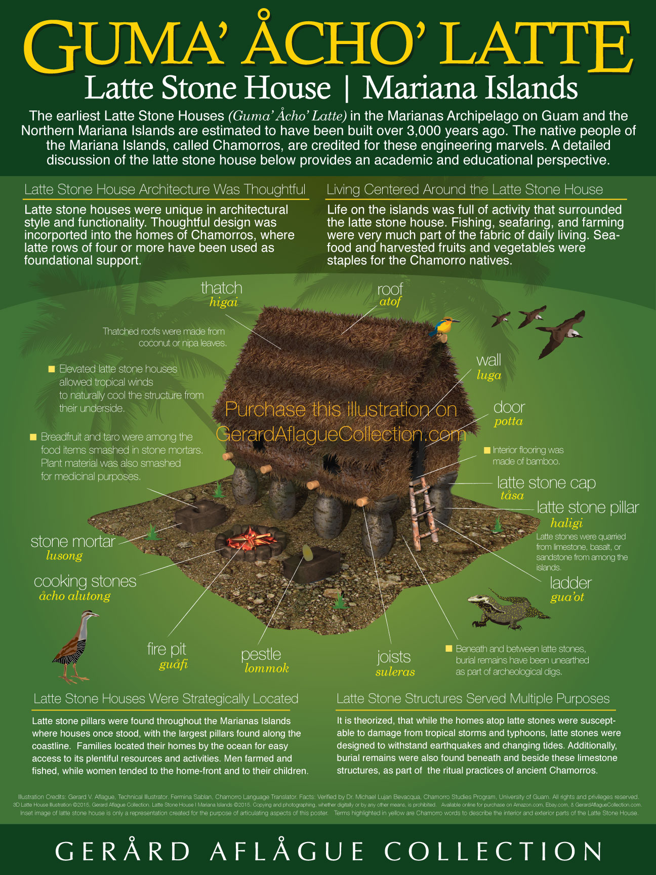 Chamorro Hut Building | Gerard Aflague Collection